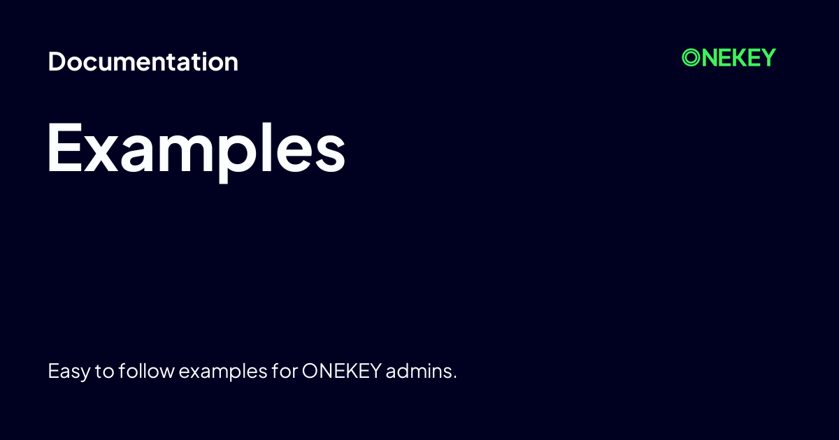 Examples - Documentation