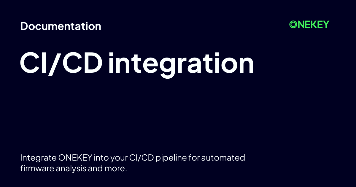 CI/CD integration - Documentation