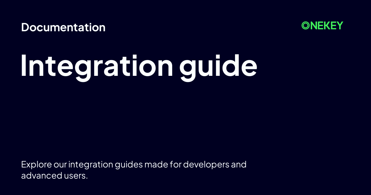 Integration guide - Documentation