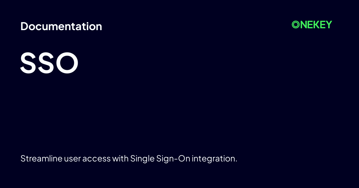 SSO - Documentation