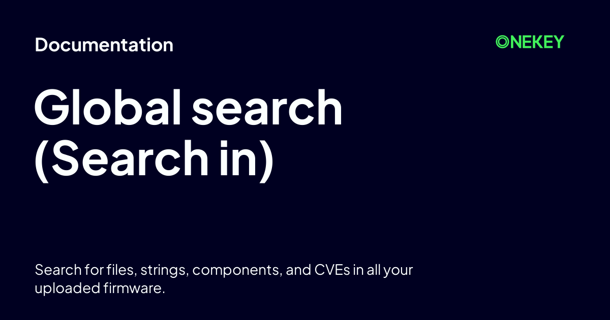 Global search (Search in) - Documentation