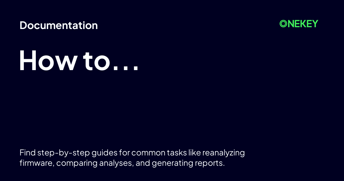 How to... - Documentation
